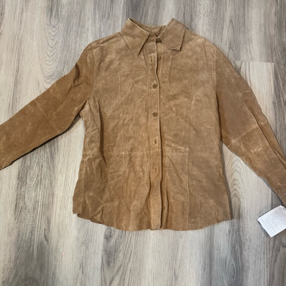 Peter Nygard | Jackets & Coats | Nygard Collection 1 Petite Tan Suede ...